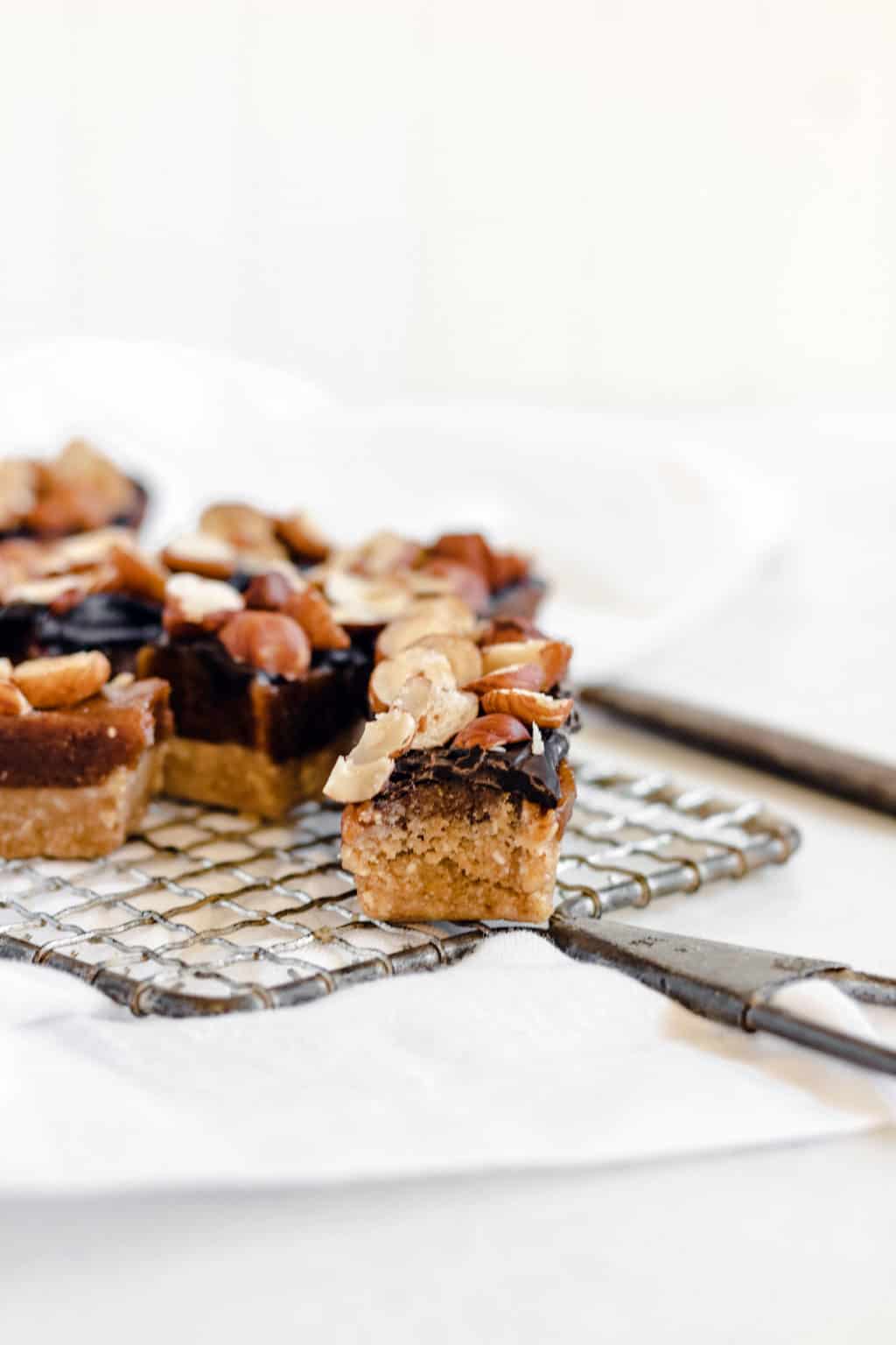 No-Bake Dark Chocolate Nut Bars - Baked Ambrosia