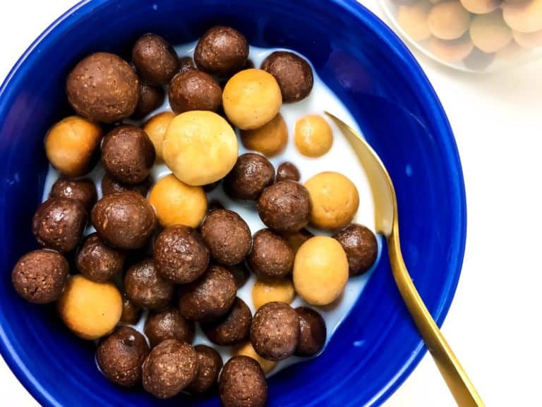 (Healthier) Homemade Reese's Puffs Cereal - Baked Ambrosia