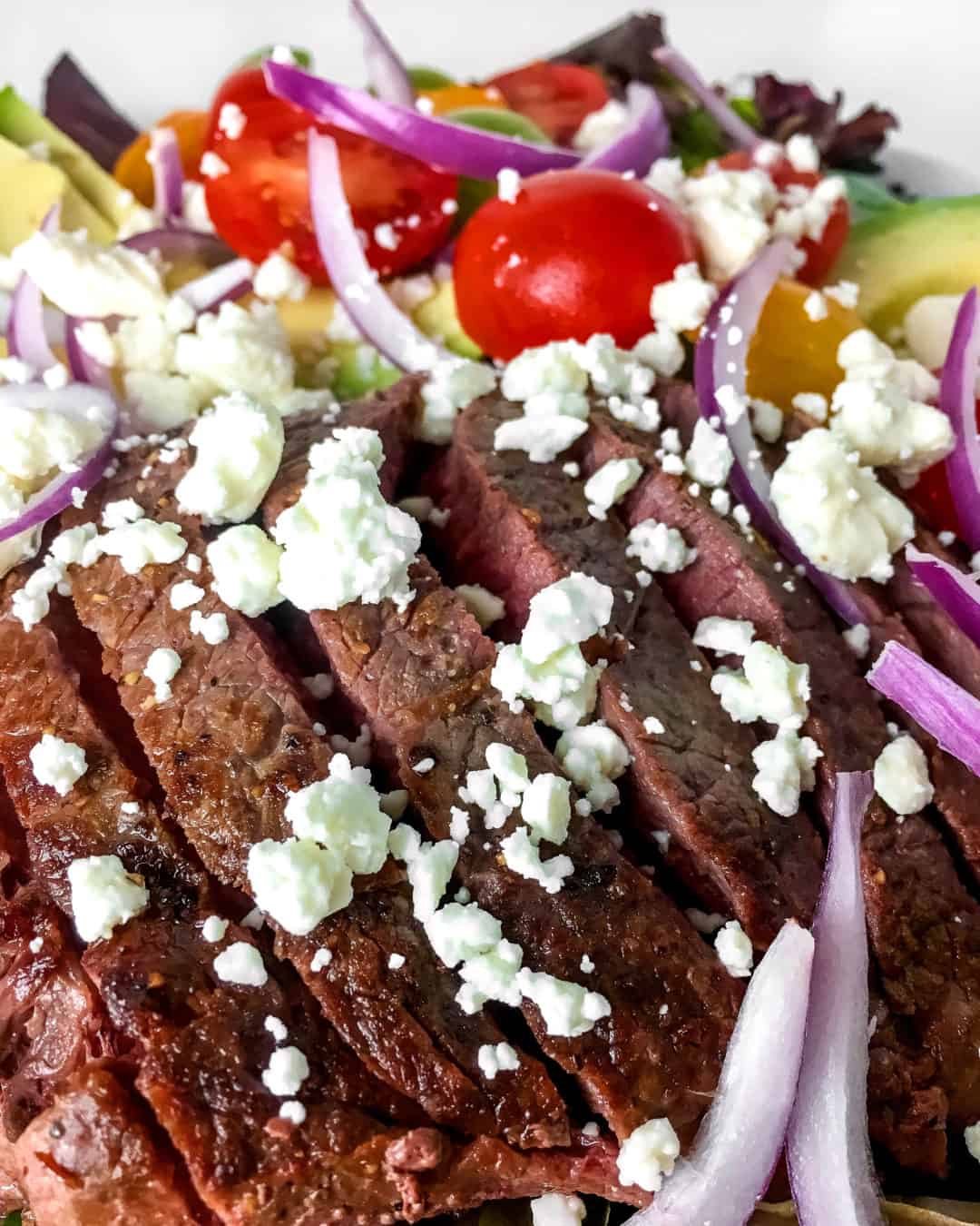 Avocado Steak Salad with Poppy Seed Vinaigrette - Baked Ambrosia
