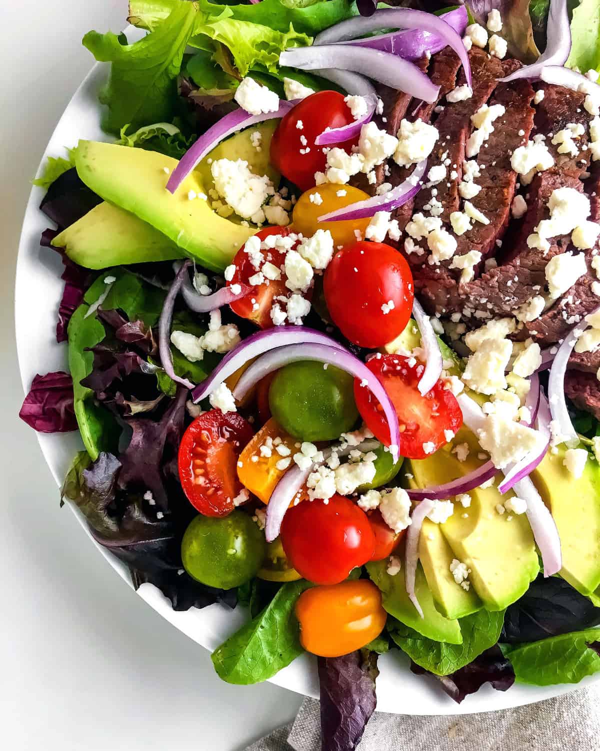 Avocado Steak Salad with Poppy Seed Vinaigrette - Baked Ambrosia