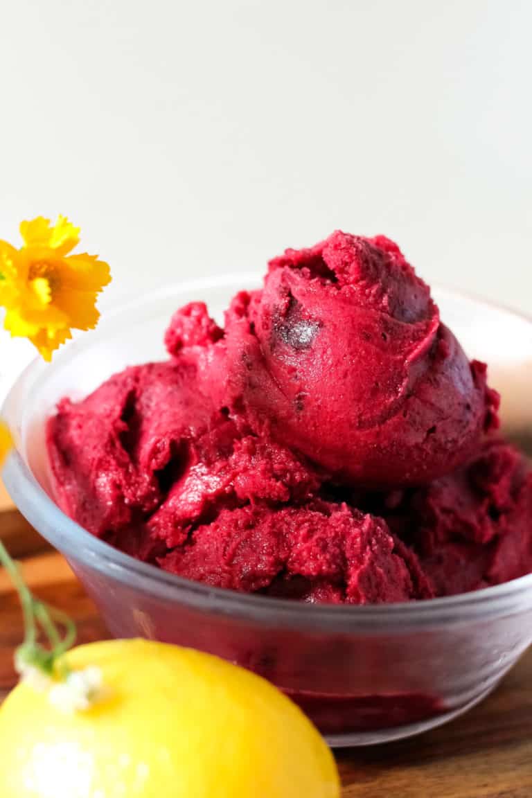 Cherry Sorbet Floats with S.Pellegrino - Baked Ambrosia