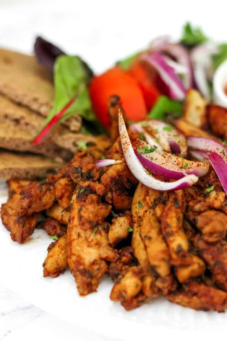 Healthy Greek Chicken Gyro Platter - Baked Ambrosia