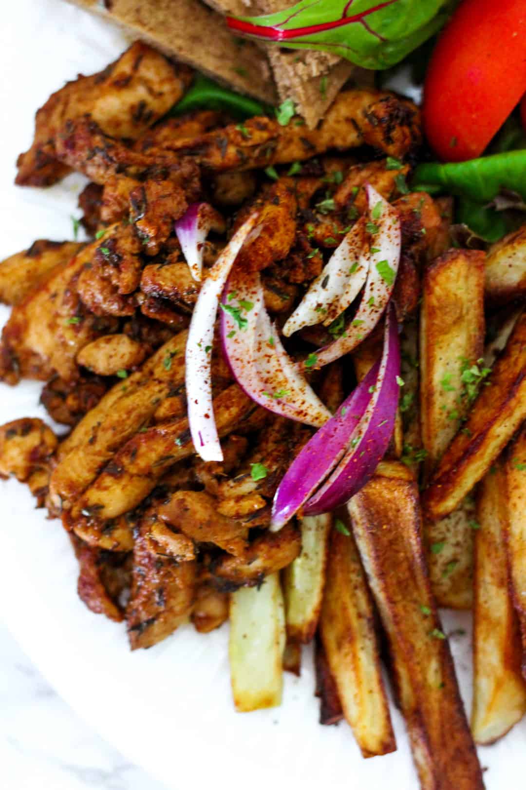 Plato griego de pollo saludable | Grain of sound