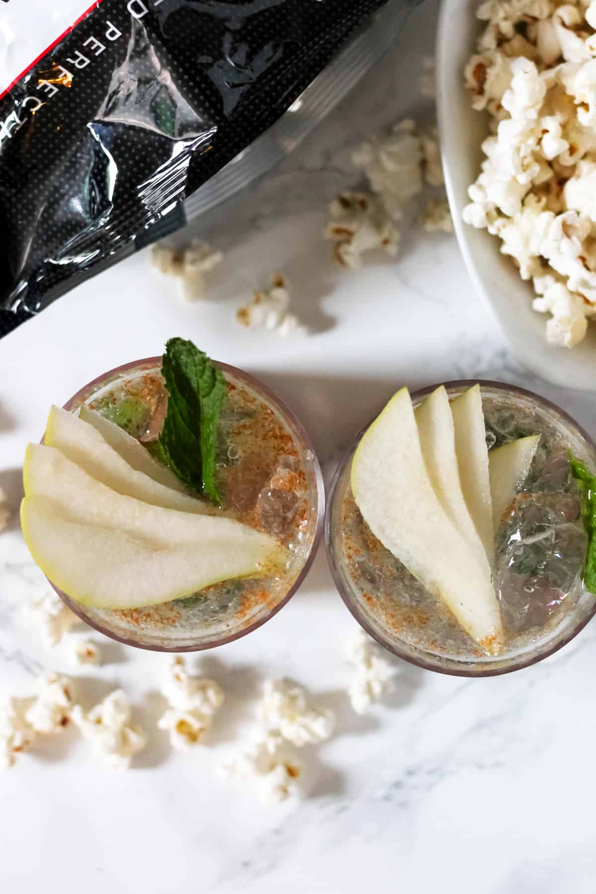 Autumn Honey Cinnamon Pear Mojito - Baked Ambrosia