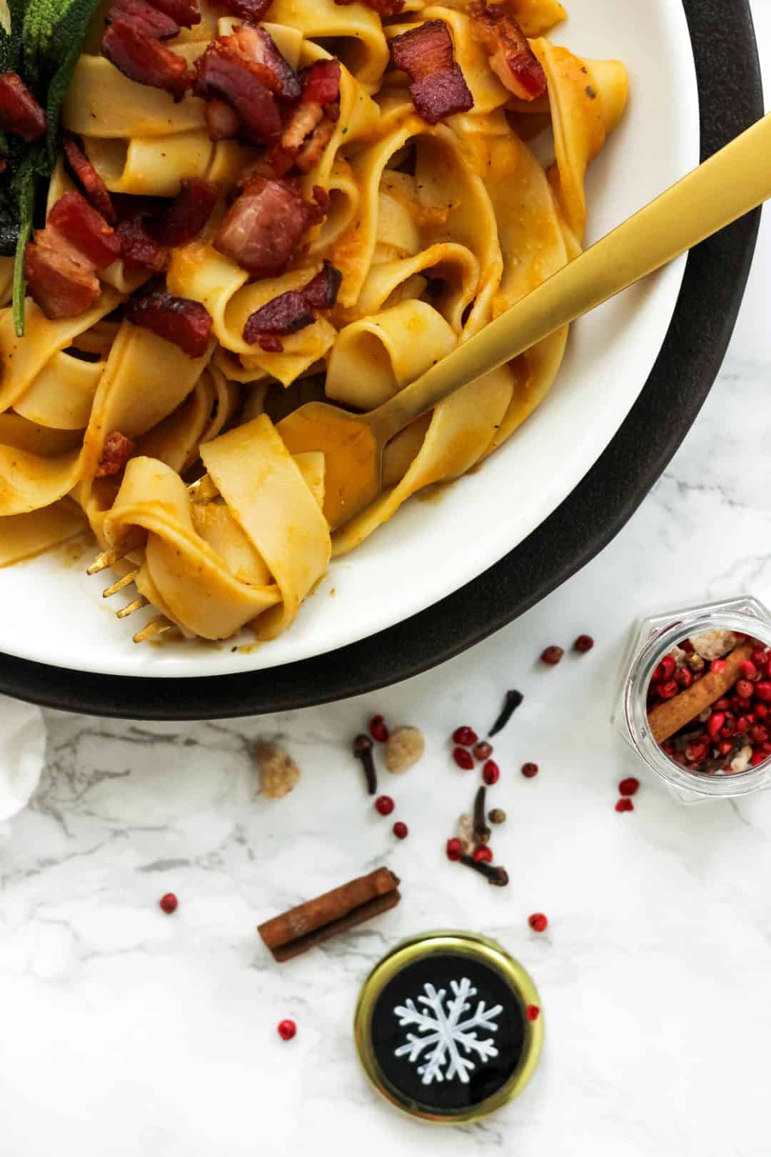 Winter Spiced Butternut Squash Pasta - Baked Ambrosia