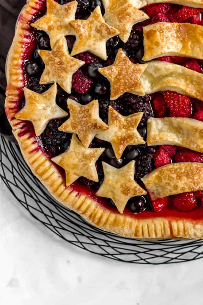 Easy American Mixed Berry Pie for the 4th of July - Baked Ambrosia