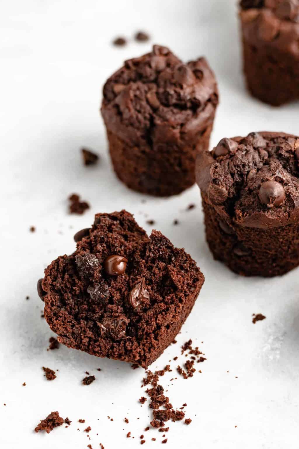 Bakery Style Triple Chocolate Muffins - Baked Ambrosia