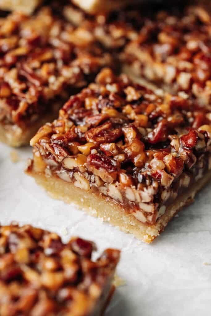 The Best Pecan Pie Shortbread Bars Recipe (Video) - Baked Ambrosia