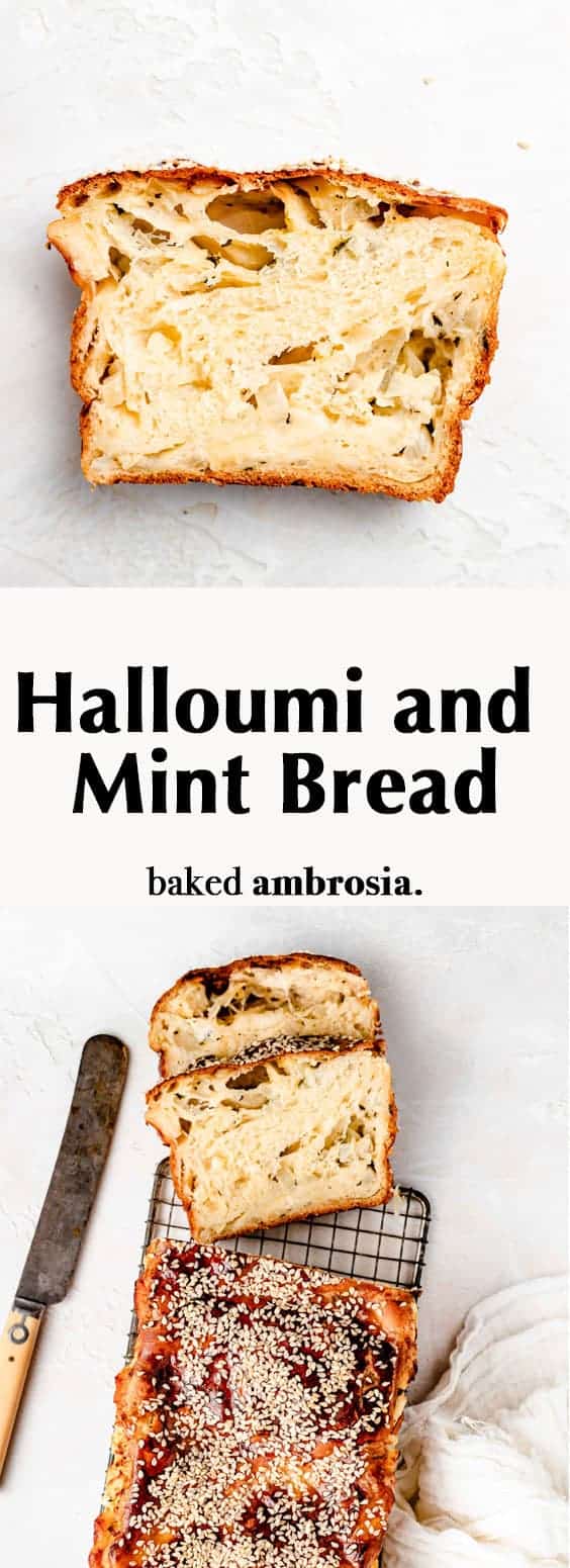 Halloumi and Mint Bread - Baked Ambrosia