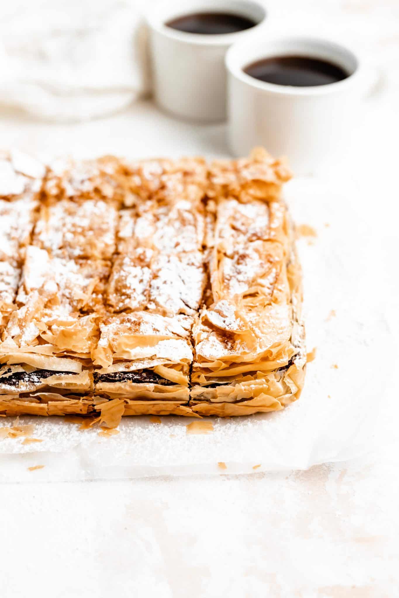 Nutella Bougatsa (Greek Custard-Filled Phyllo Pastry) - Baked Ambrosia
