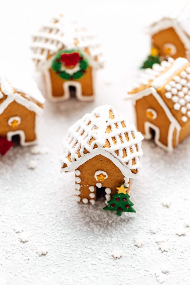 Mini Gingerbread Houses - Baked Ambrosia