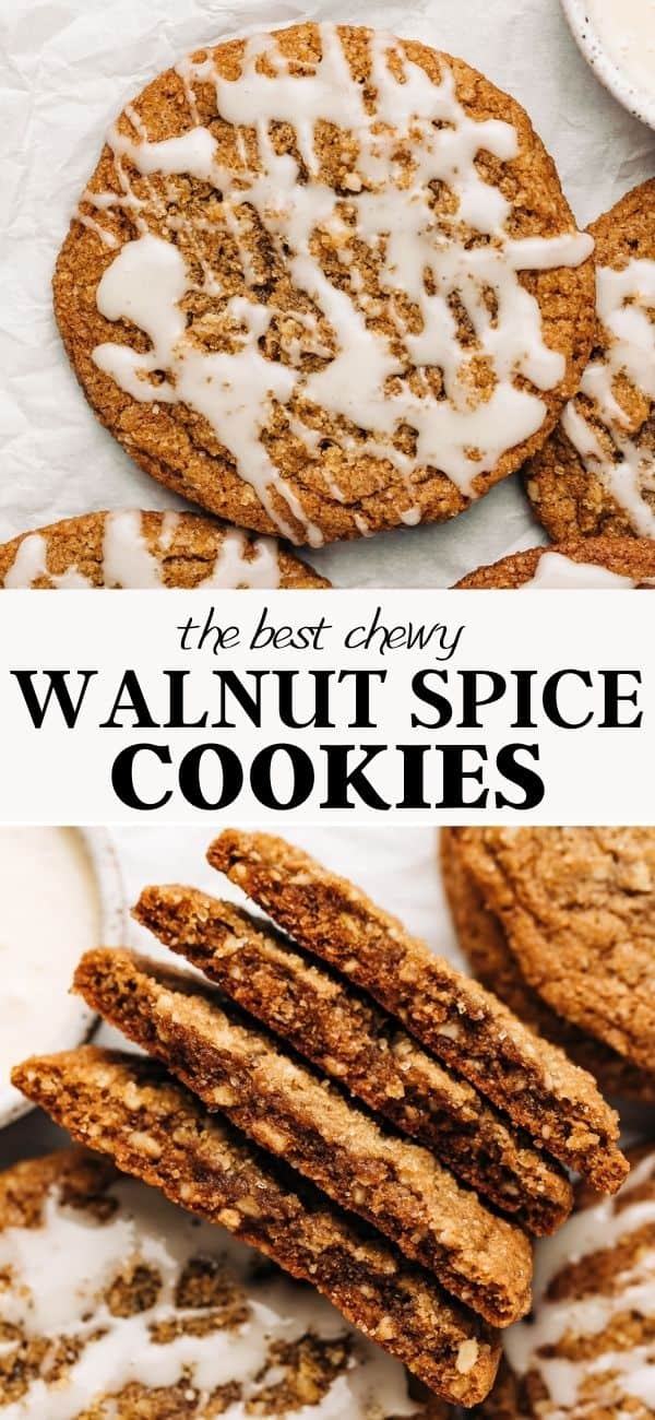 Chewy Walnut Spice Cookies - Baked Ambrosia