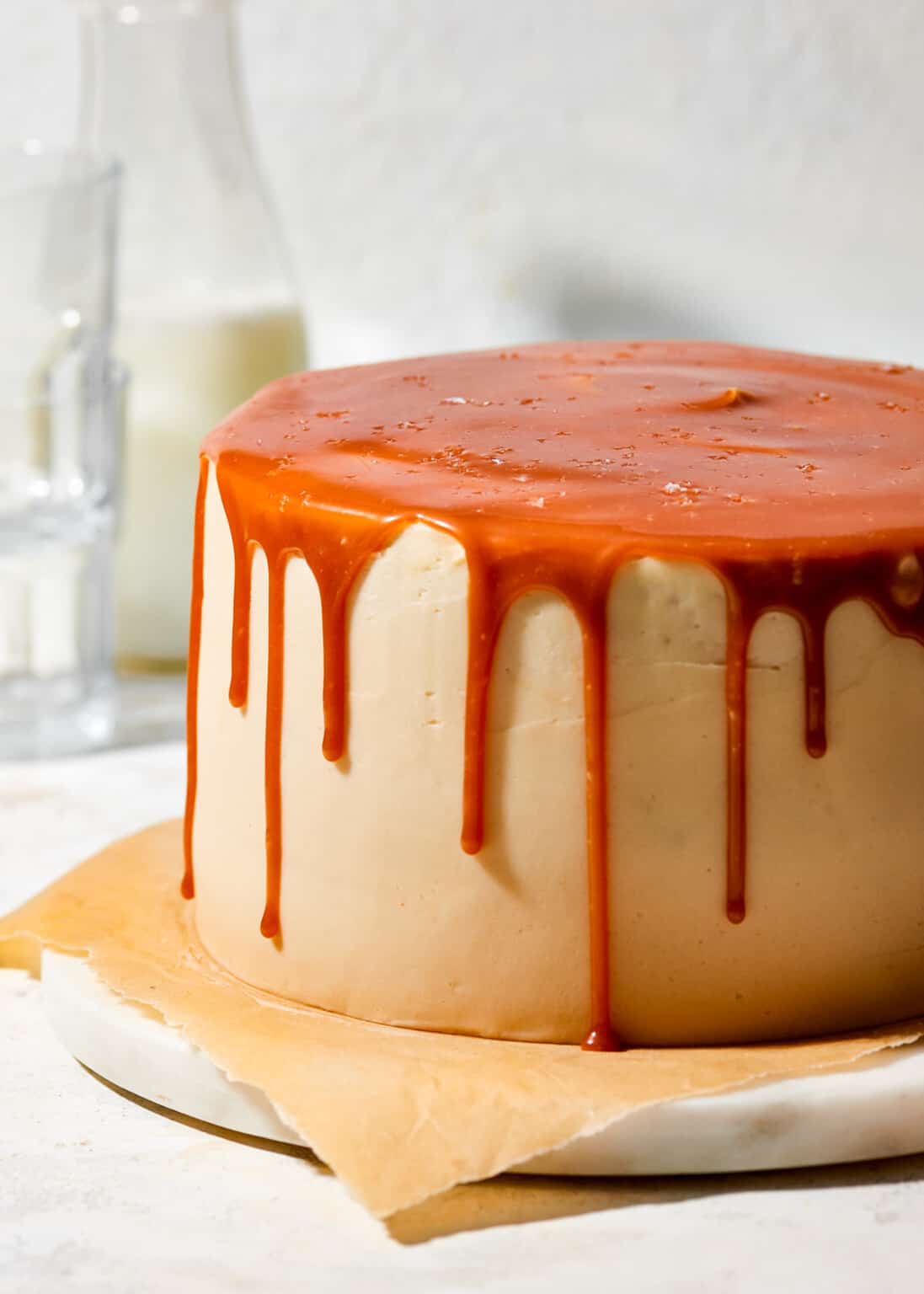 The BEST Salted Caramel Layer Cake Recipe - Baked Ambrosia