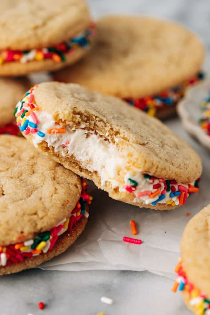 The Best Cookie Sandwiches (with buttercream filling) - Baked Ambrosia