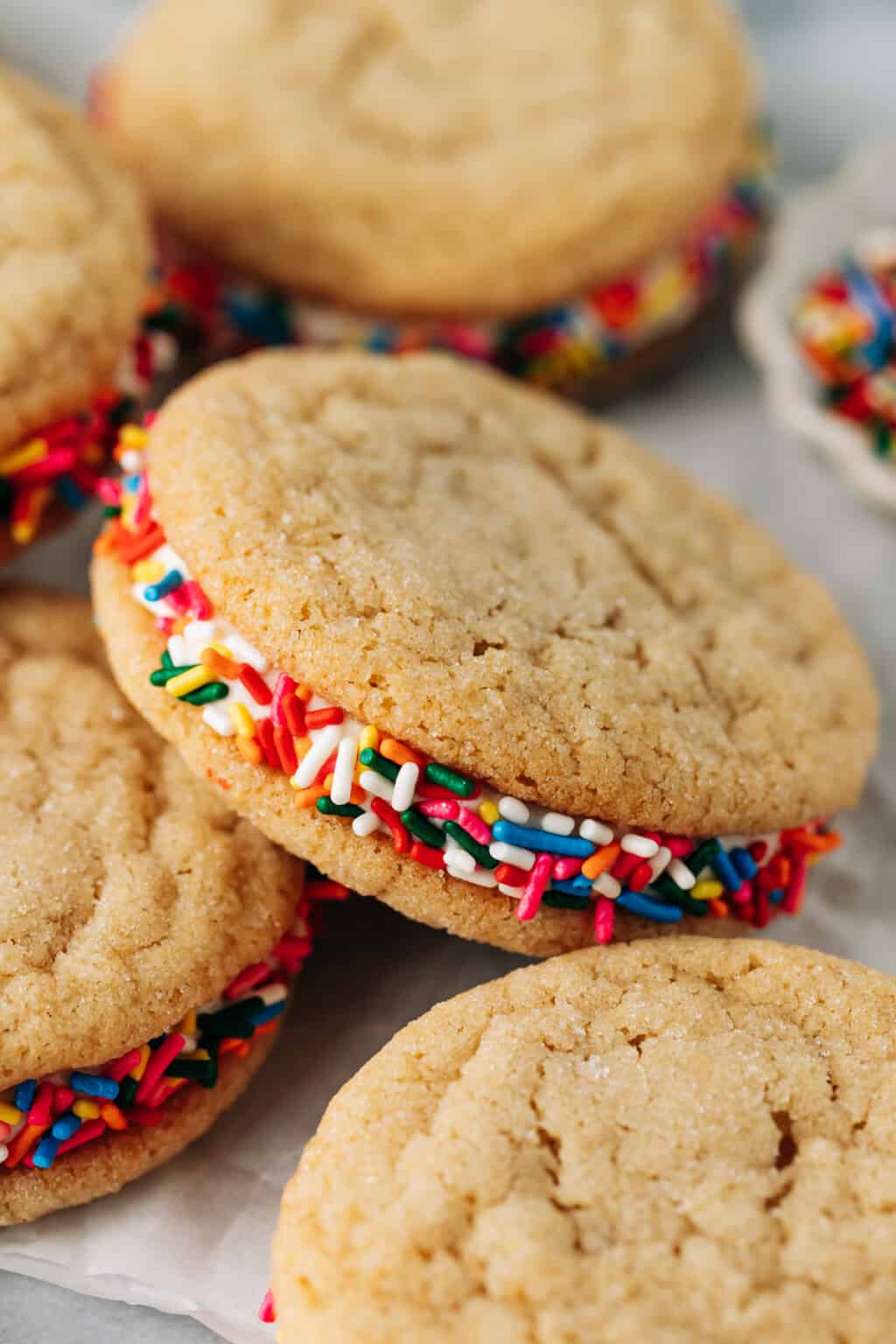 The Best Cookie Sandwiches (with buttercream filling) - Baked Ambrosia